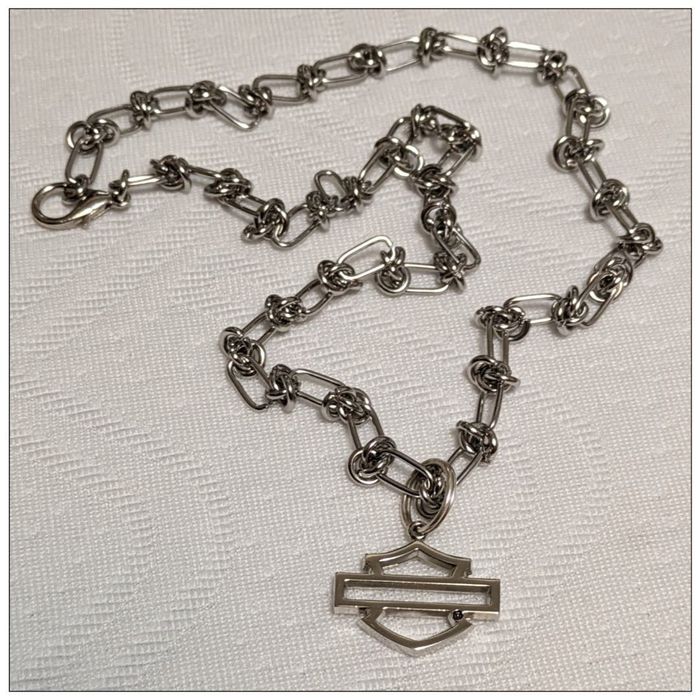 Harley Davidson Harley Davidson Bar & Shield Charm Necklace on Knot ...