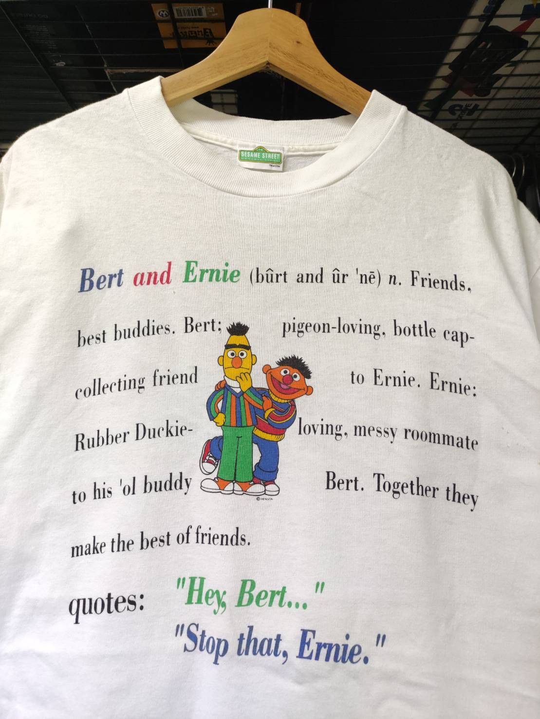 Cartoon Network × Made In Usa × Vintage Vtg 90's Bert and Ernie Muppets ...