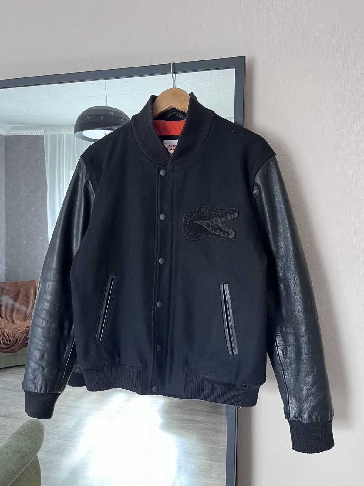 Lacoste × Streetwear × Vintage Lacoste Live! Wool/Leather JacketBomber ...