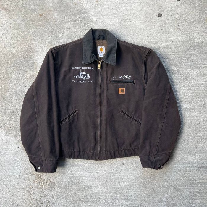 Vintage Vintage brown Carhartt work wear Detroit jacket | Grailed
