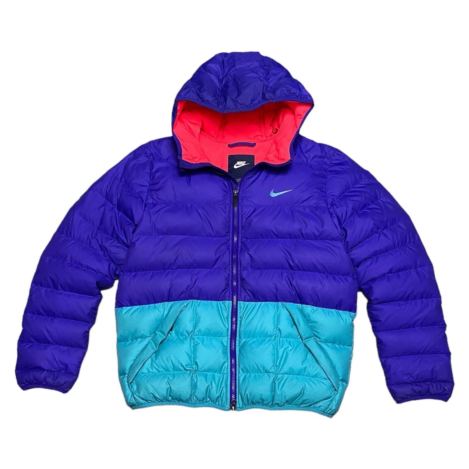 Nike Nike Bright Color Block Neon DOWN FILL Winter Puffer Jacket | Grailed