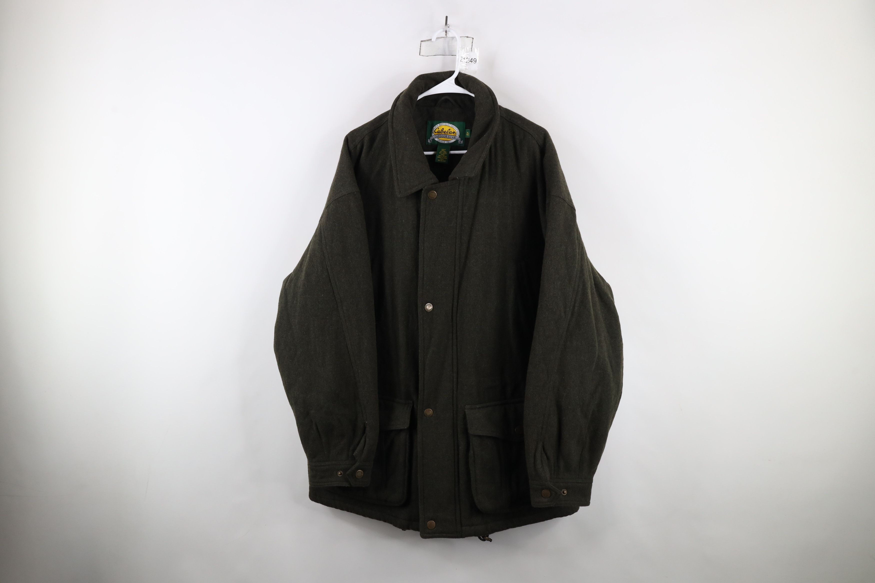 Cabelas × Vintage Vintage Cabelas Heavyweight Wool Chore Barn Jacket Green | Grailed