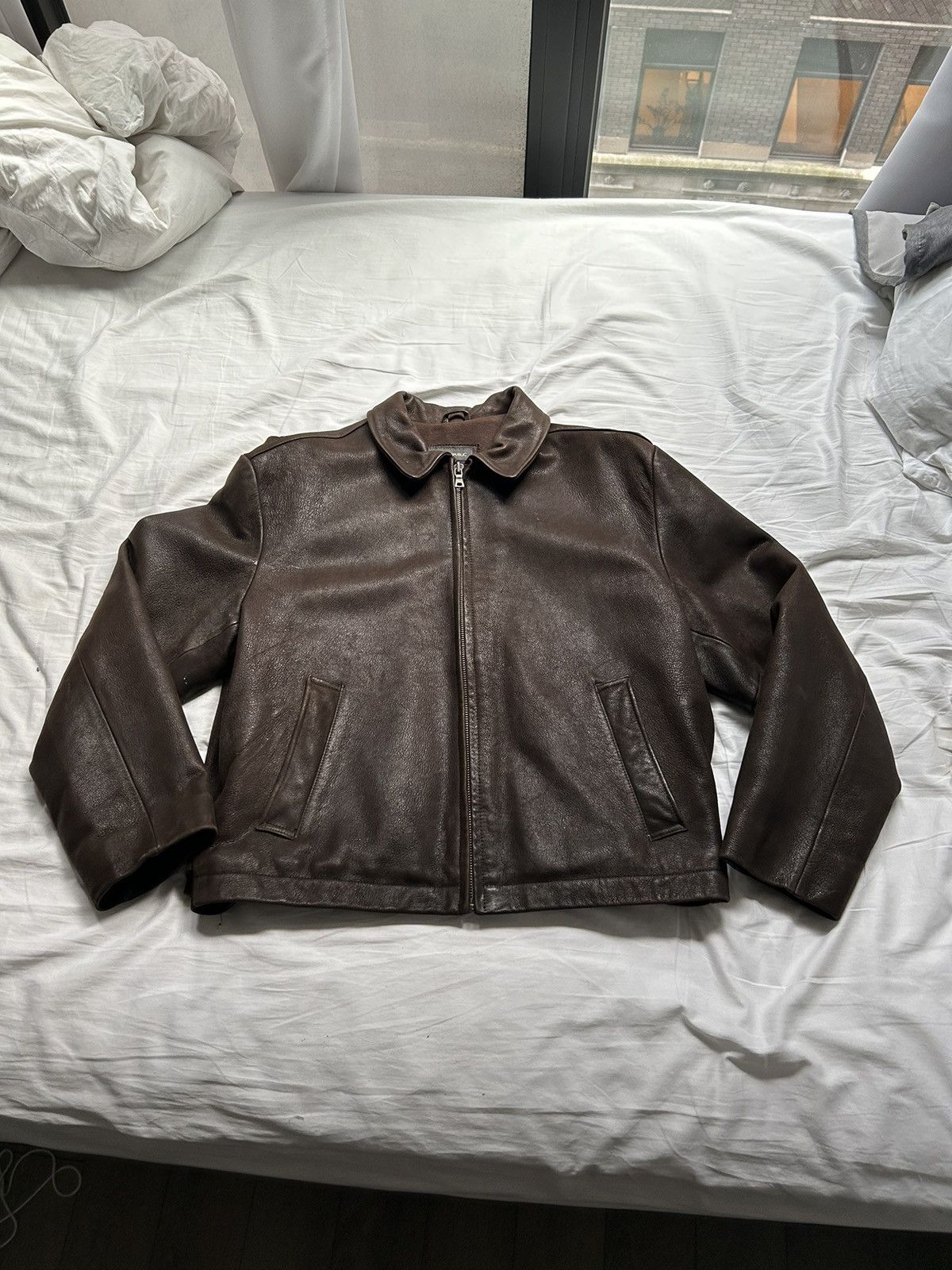 Vintage Boxy Leather Jacket | Grailed