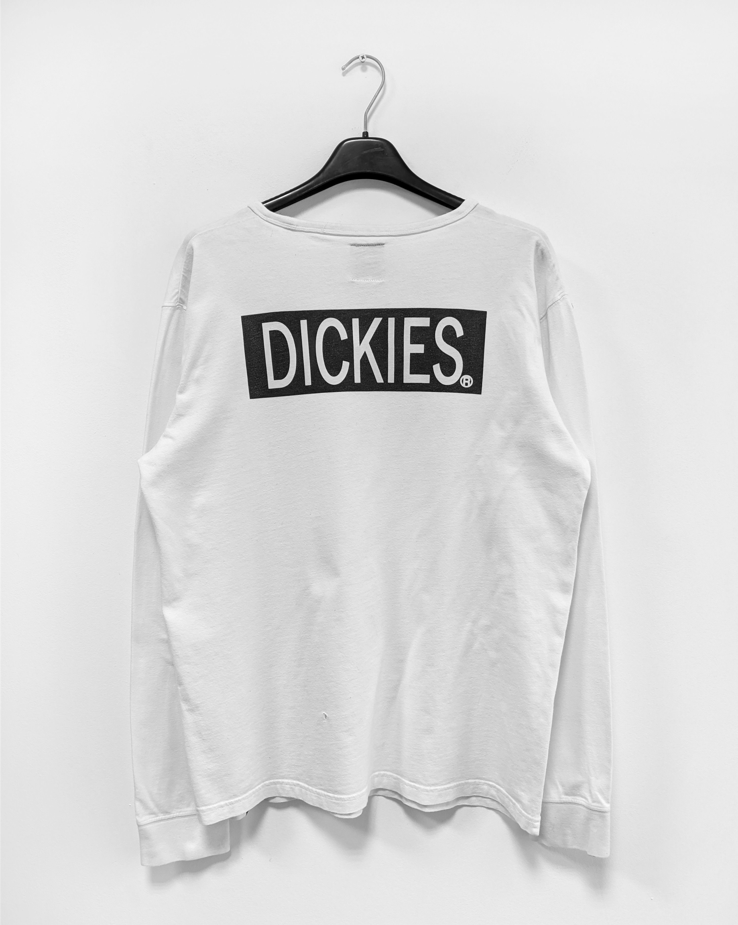 Dickies Dickie long sleeve big logo white | Grailed