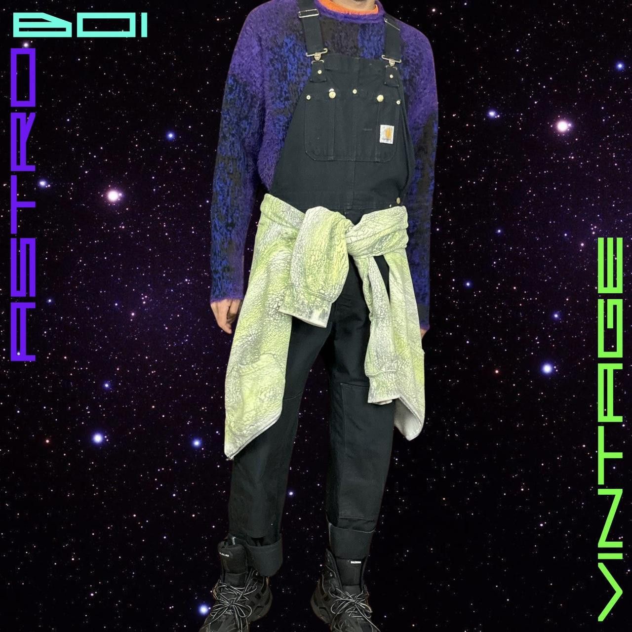 Carhartt CARHARTT BLACK DOUBLE KNEE WORKWEAR UTILITY OVERALLS _ 38 ...