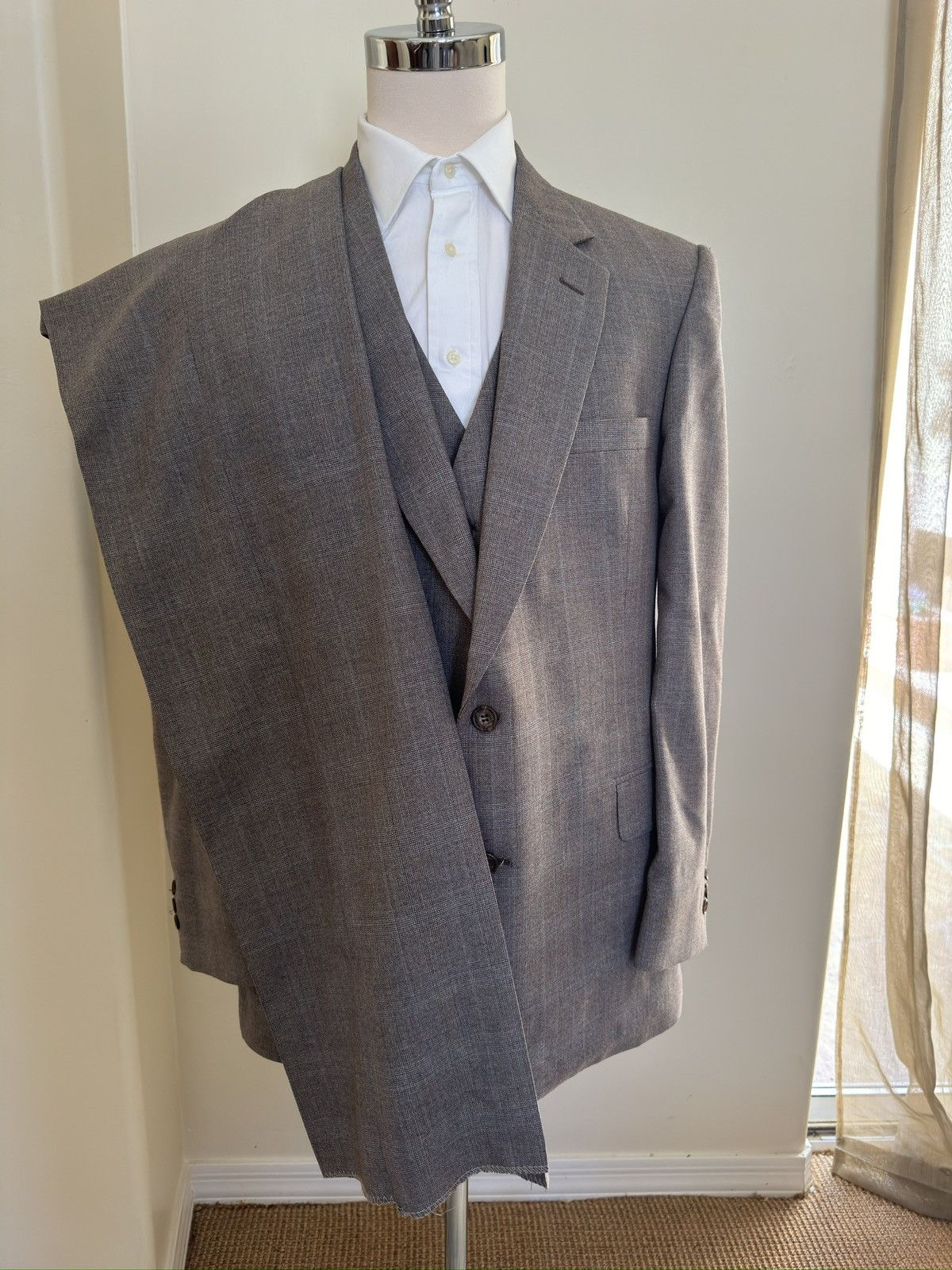 Suit × Vintage JOHNNY CARSON Vintage Deadstock Wool Blend 3 Piece Suit ...