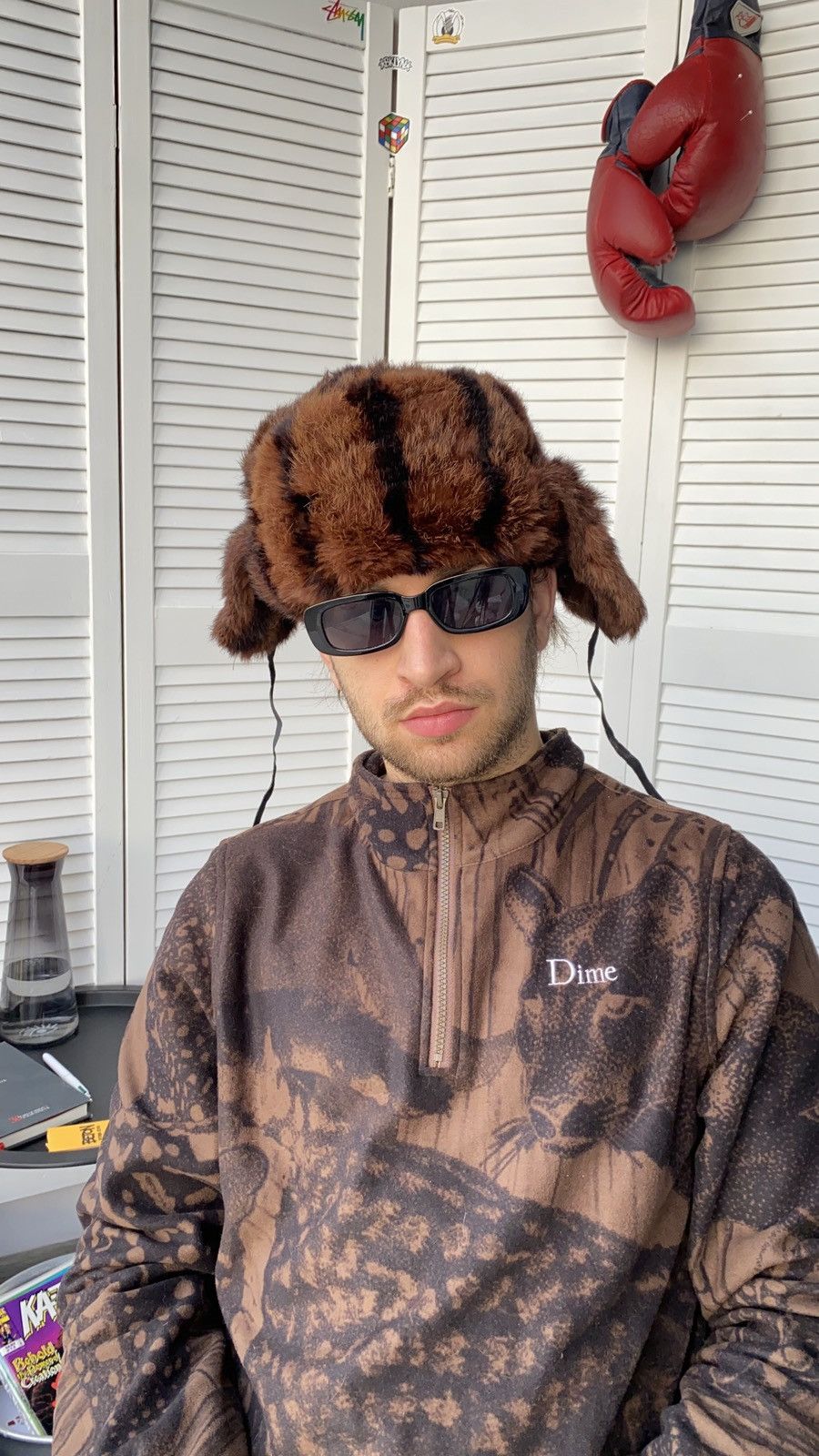 Avant Garde × Vintage 90s Style Trapper Fur Fuzzy Ushanka Winter Hat ...