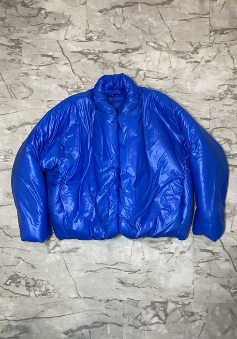 Gap Yeezy Gap Blue Round puffer jacket | Grailed