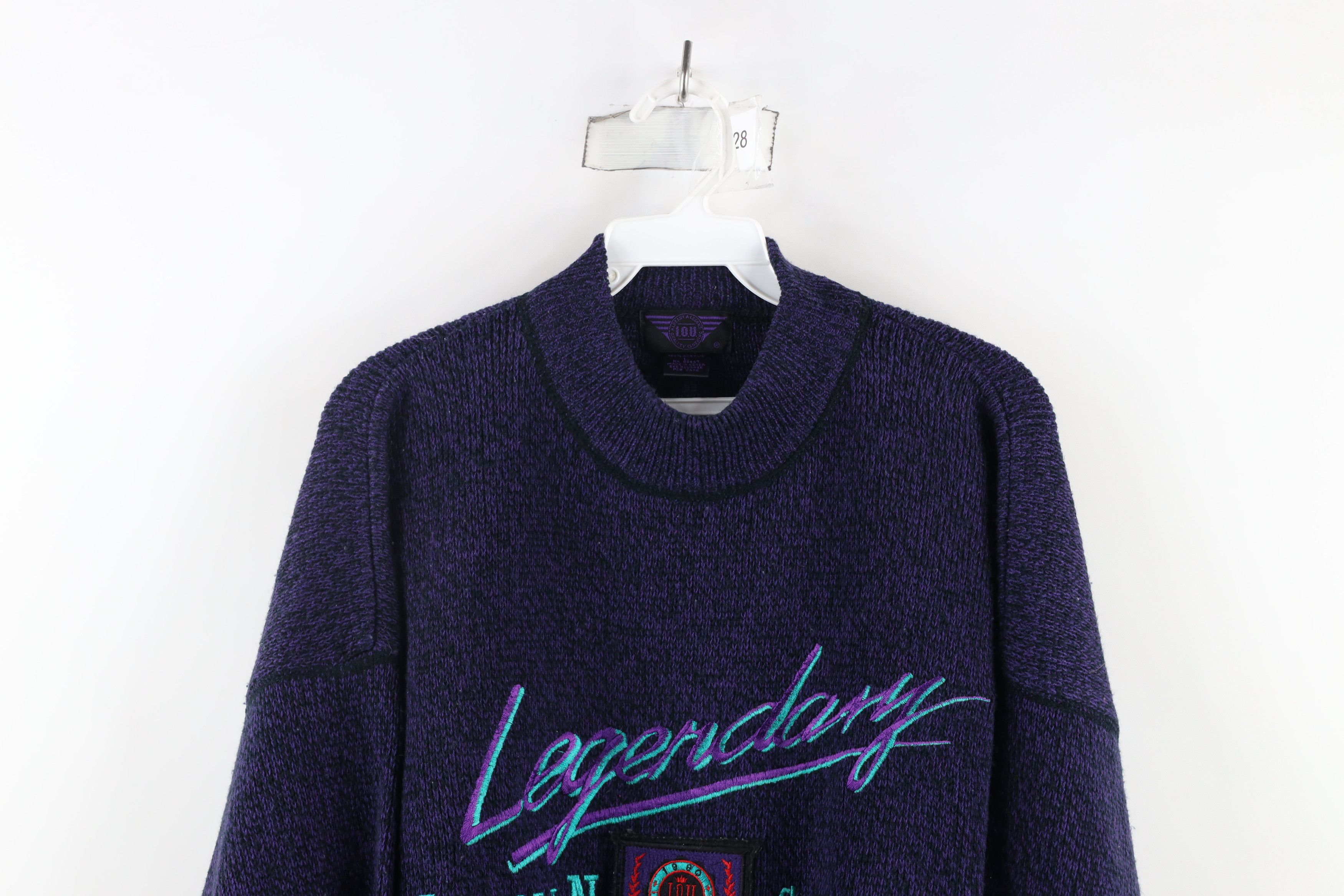 Vintage Vintage 90s IOU Streetwear Legendary Knit Mock Neck Sweater ...