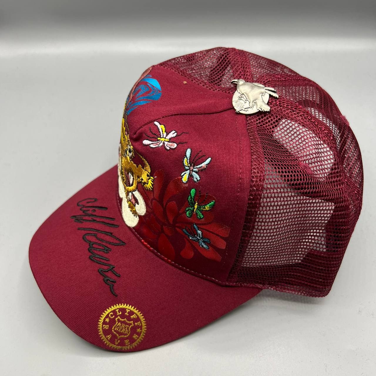 Ed Hardy Vintage Cliff Raven Hat Japanese tattoo Snap back Trucker ...