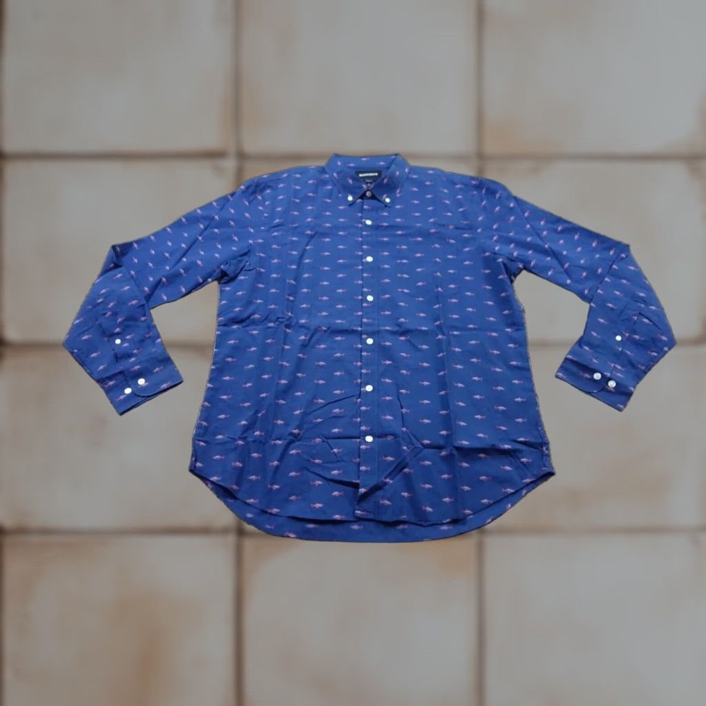 Bonobos Bonobos Mens XL Extra Large Blue Tailored Fit Sharks Long ...
