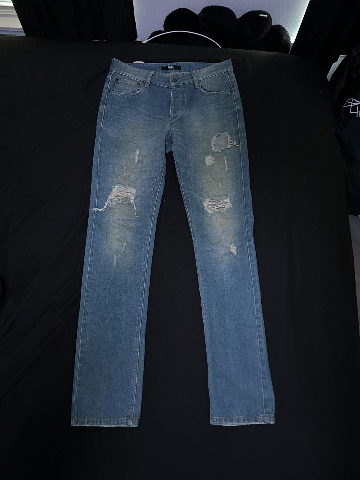 Raf Simons × Raf by Raf Simons Raf by Raf Simons distressed denim | Grailed