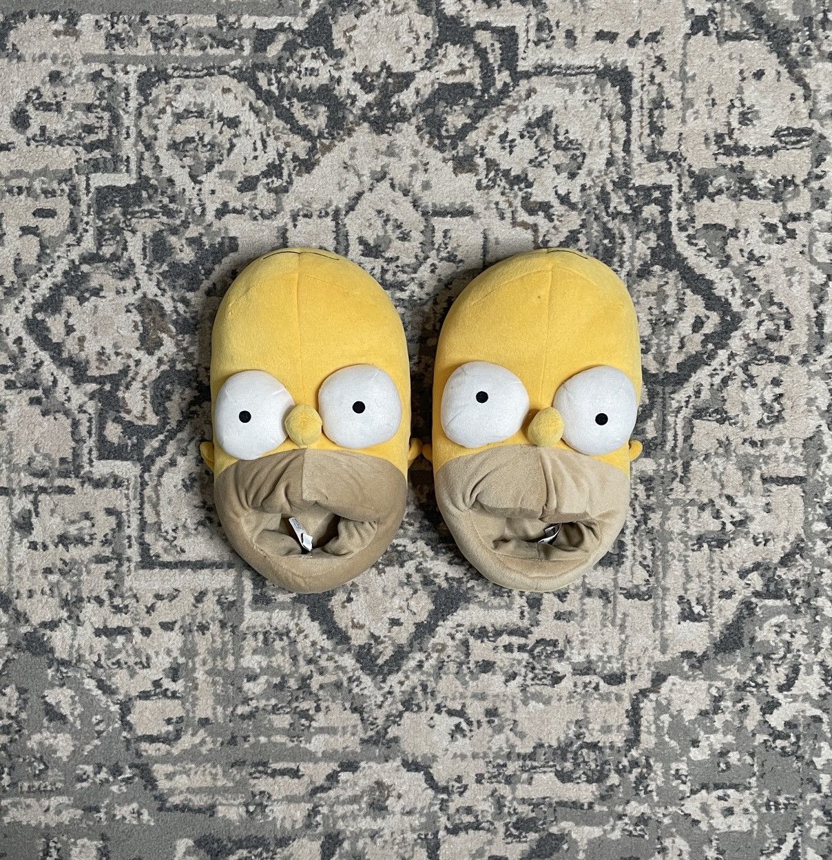 Streetwear × The Simpsons × Vintage Vintage Yellow Slippers Sliders Big ...