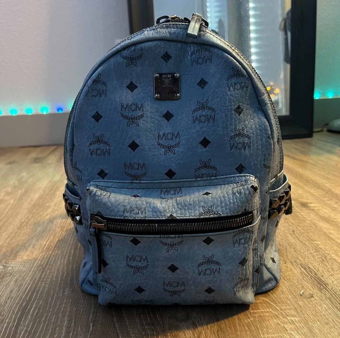 MCM MCM blue backpack | Grailed