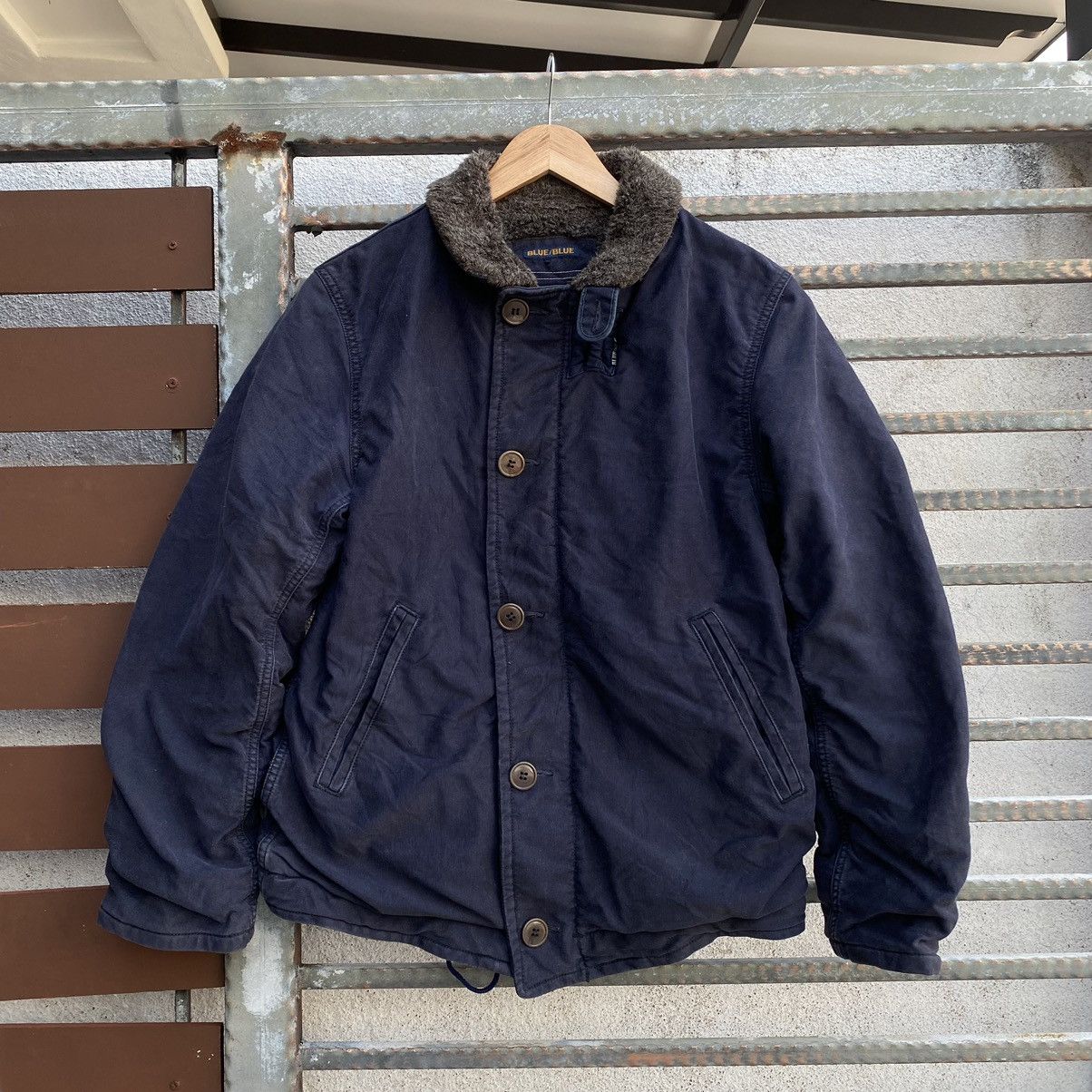 Blue Blue Japan × Indigo Blue blue japan N1 military deck jacket made ...