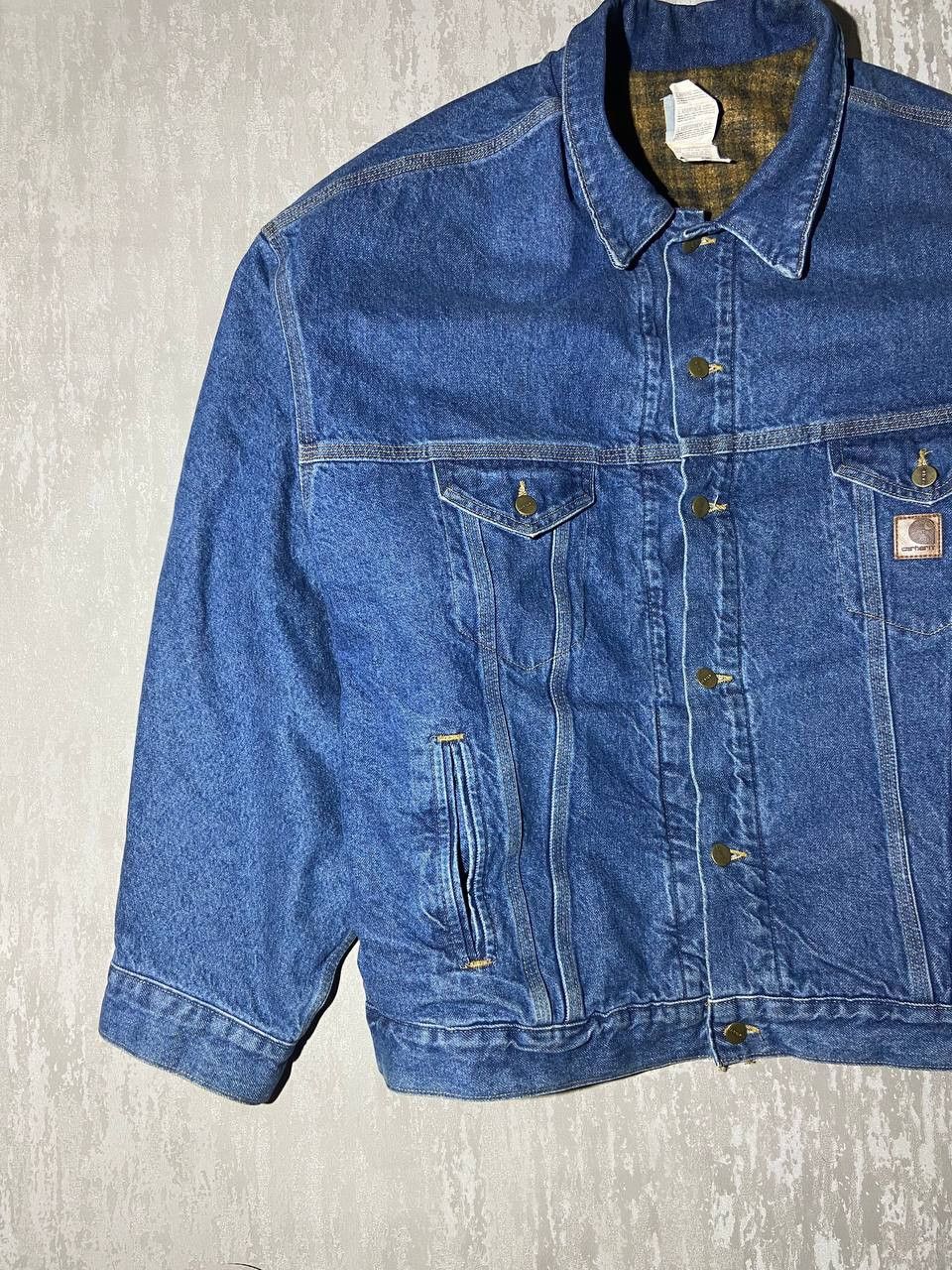 Vintage 80's 90s Vintage Carhartt Denim Detroit jacket 4XL Oversized ...
