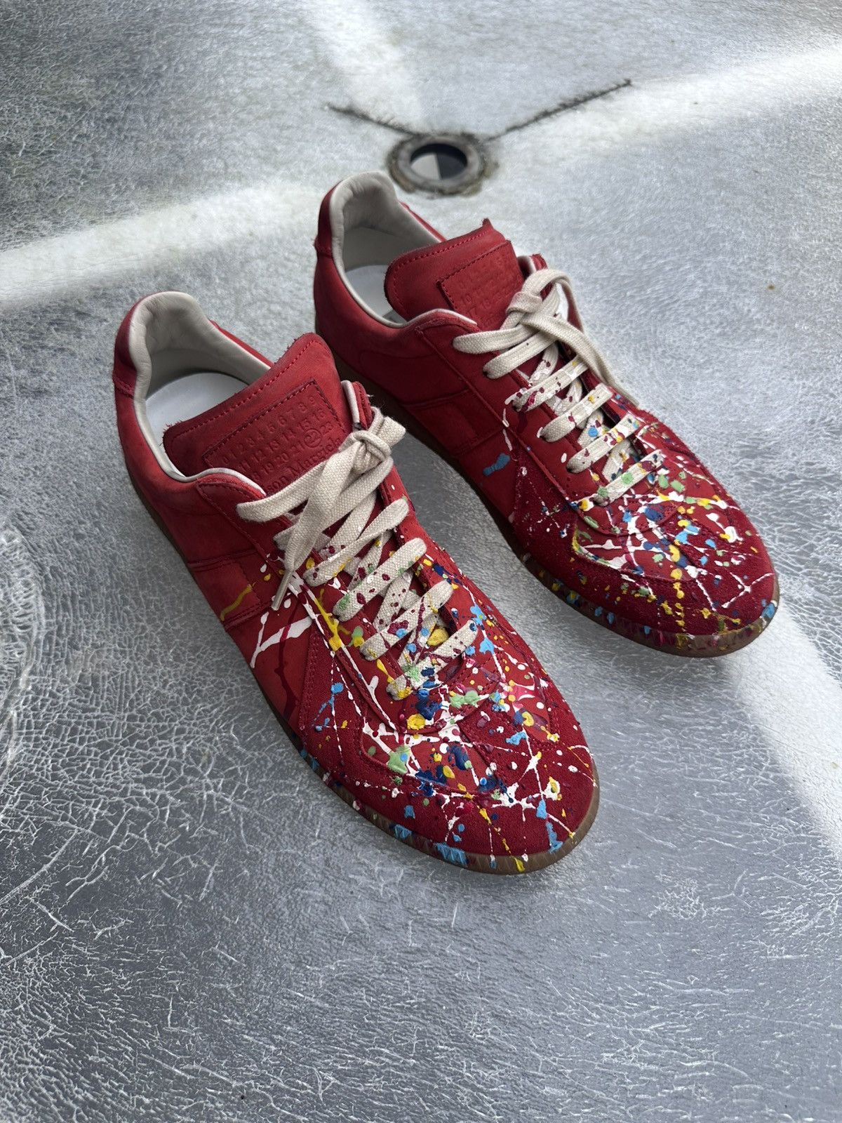 Maison Margiela Maison Margiela Men's Paint Splatter Gats Replica Shoes ...