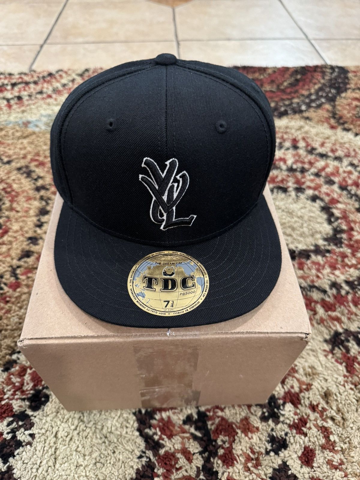 Playboi Carti YVL HAT BLACK ON WHITE PLAYBOI CARTI - IN HAND SIZE 7 3/4 ...