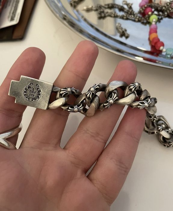 Chrome Hearts Chrome Hearts “Fancy” Cuban Bracelet | Grailed
