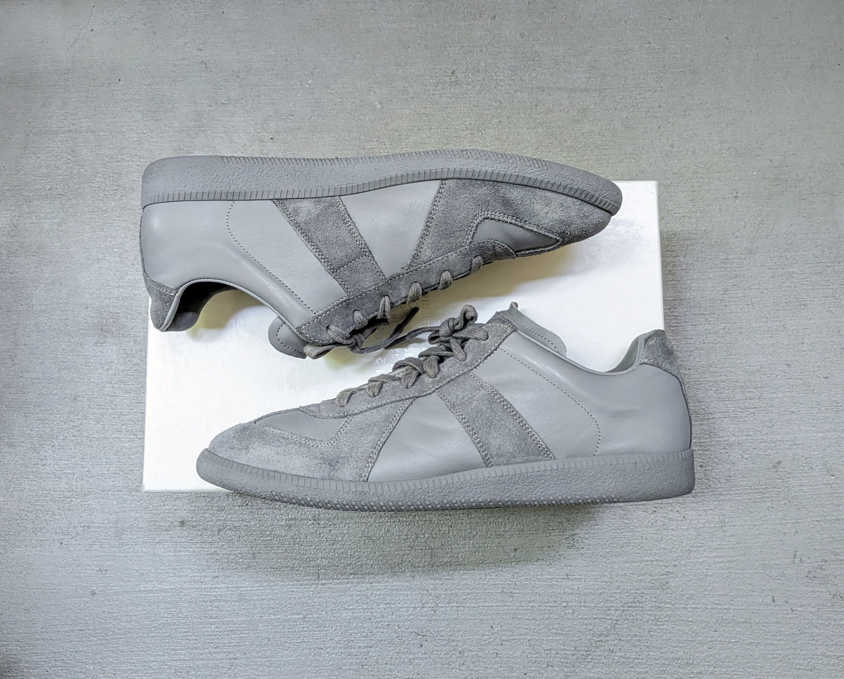 Maison Margiela Maison Margiela GAT Replica Gray 10 43 Low Top Leather ...