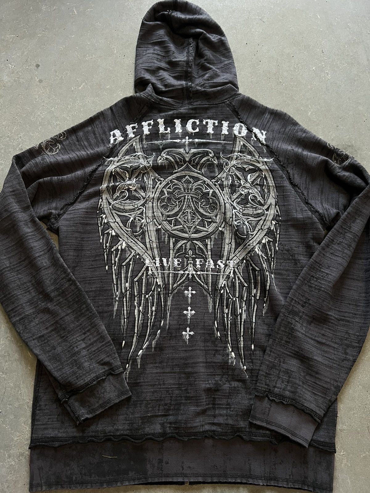 Affliction × Streetwear × Vintage Y2K affliction zip up hoodie | Grailed