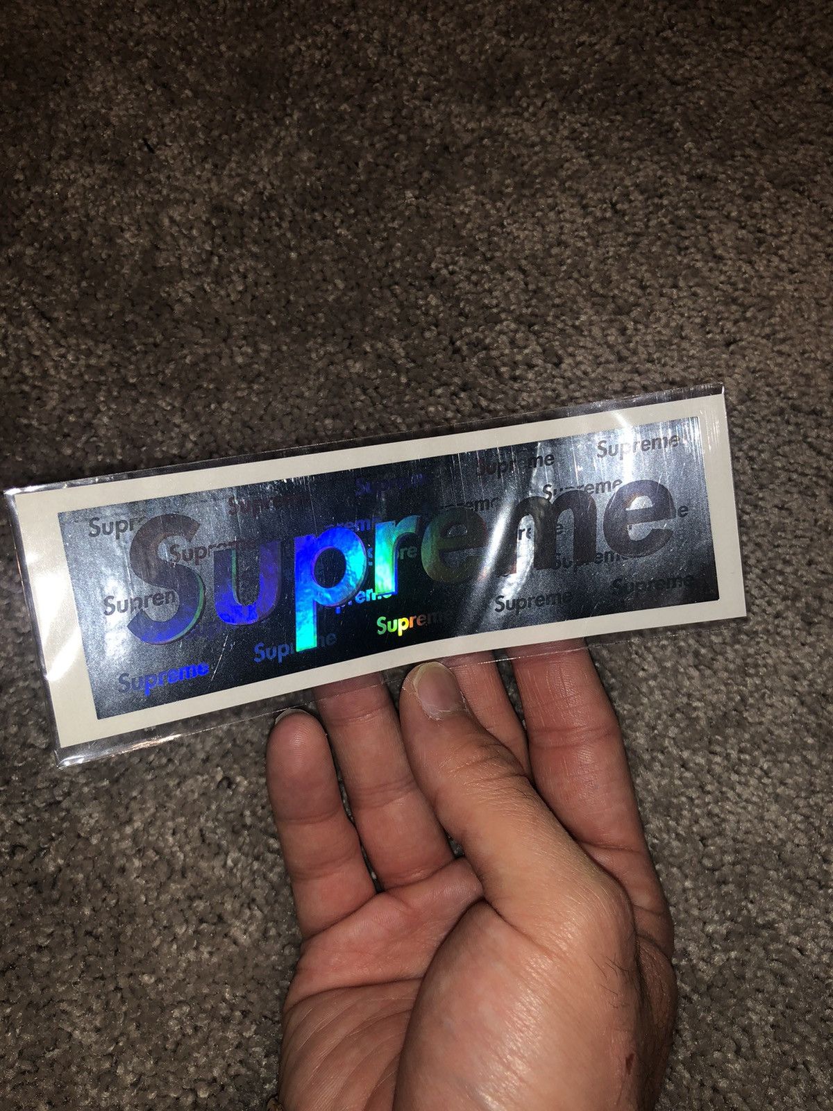 Supreme Supreme Holographic Box Logo Sticker (Large) | Grailed