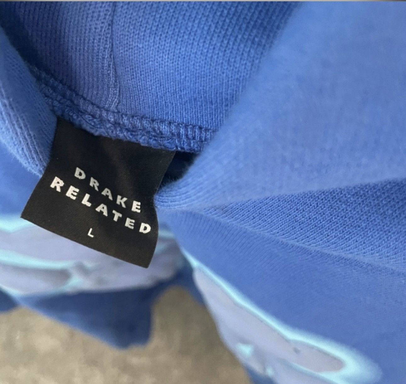 Drake × J. Cole Drake For All The Dogs Blue Hoodie sz L FATD Big As The ...