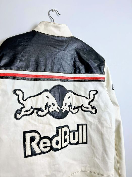 Red Bull Red Bull Racing Vintage 90s Leather Jacket Rare "M" | Grailed