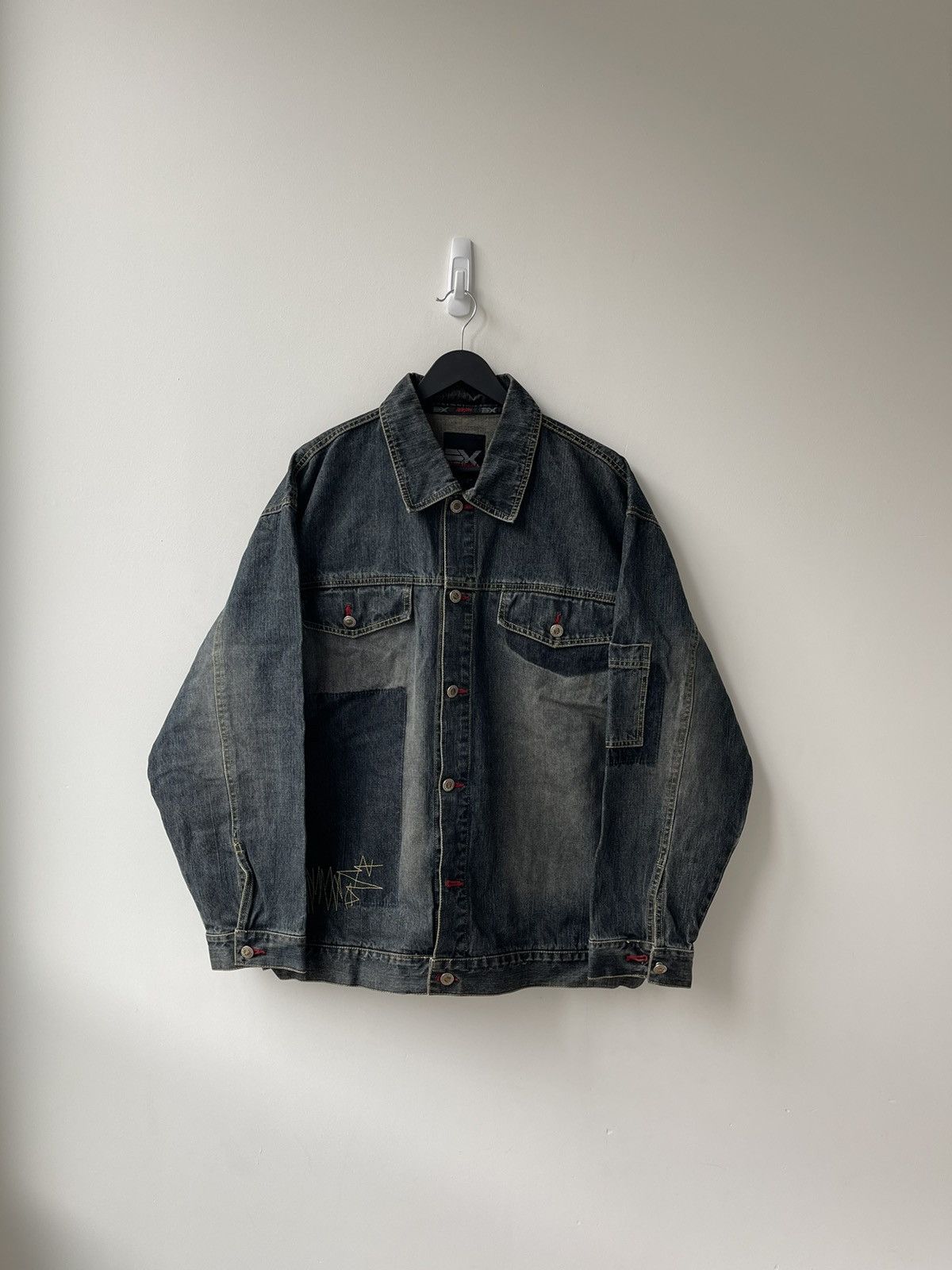 Denim Jacket × Streetwear × Vintage Y2K "EXCO JEANS" PATCH WORK DENIM ...