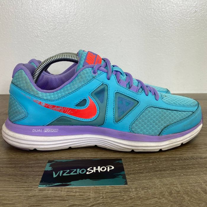 Nike Nike Dual Fusion Light Blue Purple Orange Training Shoes | Grailed