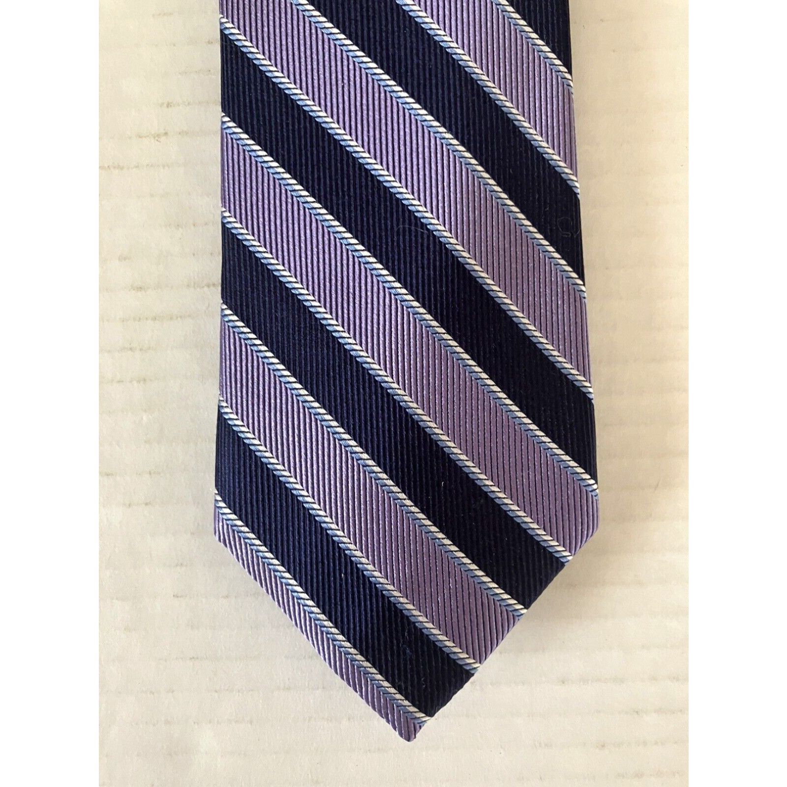 Chaps Chaps Men's Necktie Tie Silk Purple Navy Blue White Light Blue ...