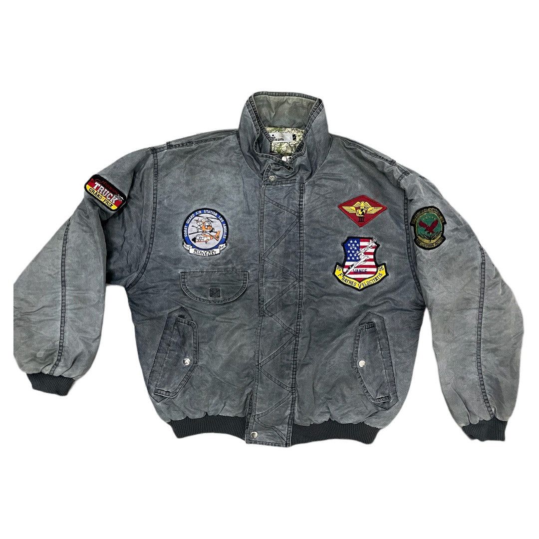 Avirex Vintage NASA Bomber Jacket L w/ Astronaut Map Embroidery | Grailed