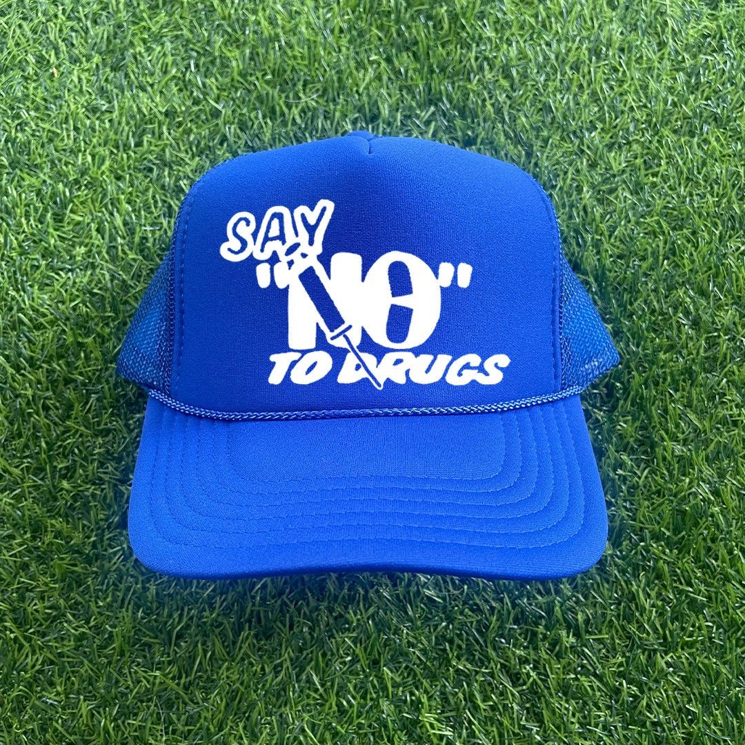 Custom × Streetwear × Vintage SAY NO TO DRUGS TRUCKER HAT | Grailed