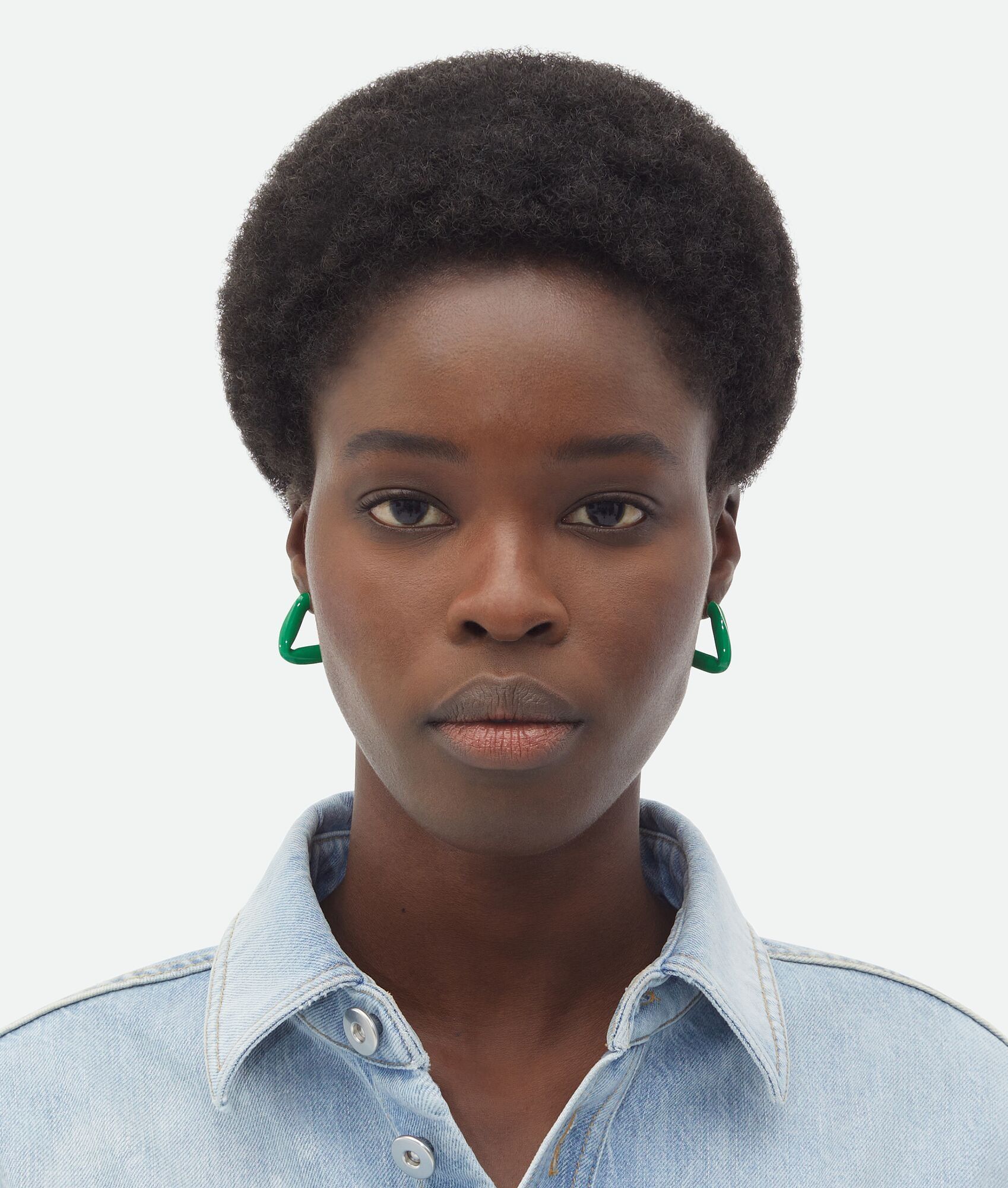 Bottega Veneta o1n1vont0425 Size: OS / Fold Triangle Hoop Earrings in ...