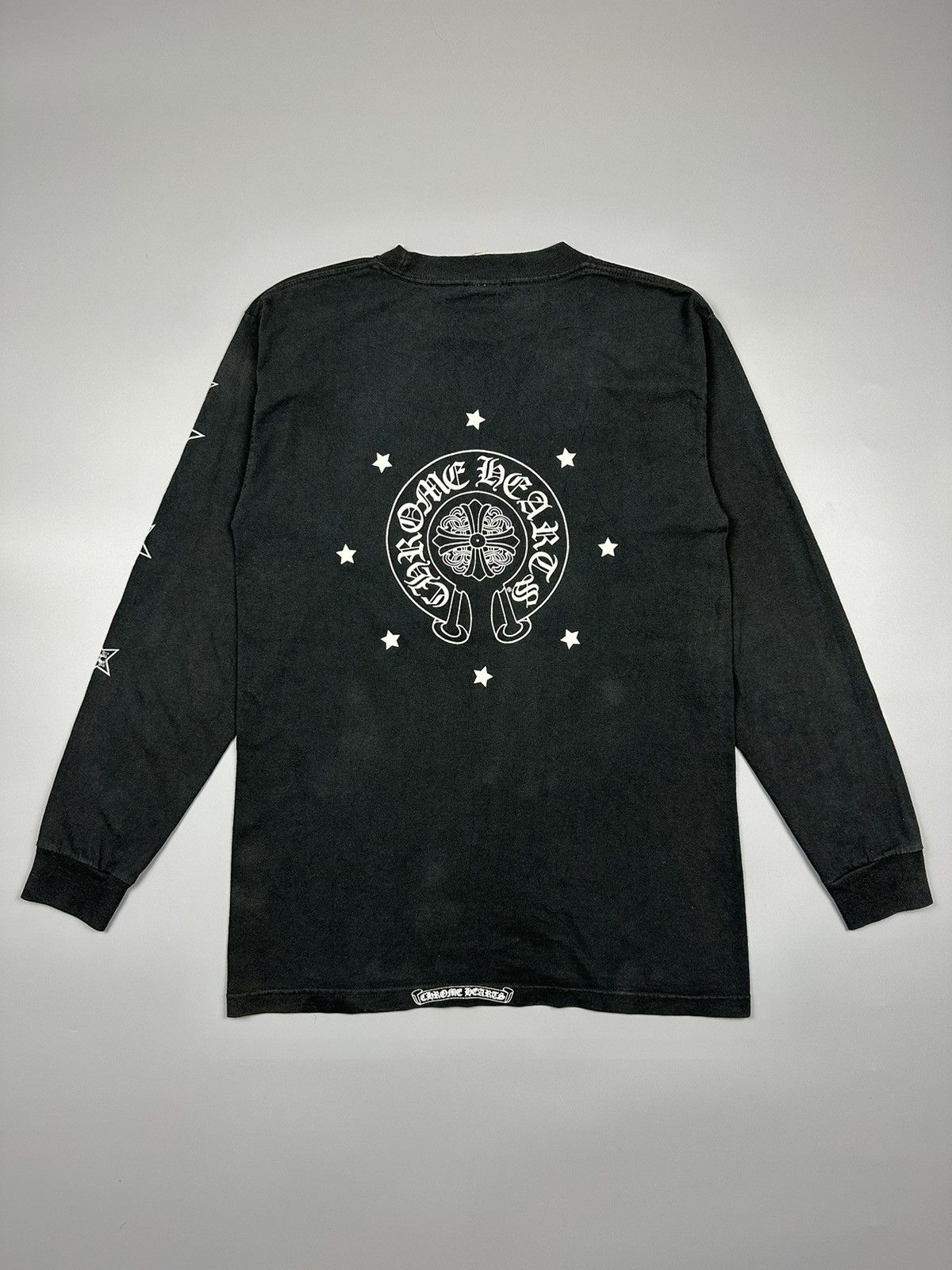 Chrome Hearts 🔥RARE🔥 VINTAGE CHROME HEARTS STARS DESIGN LONGSLEEVE TEE ...