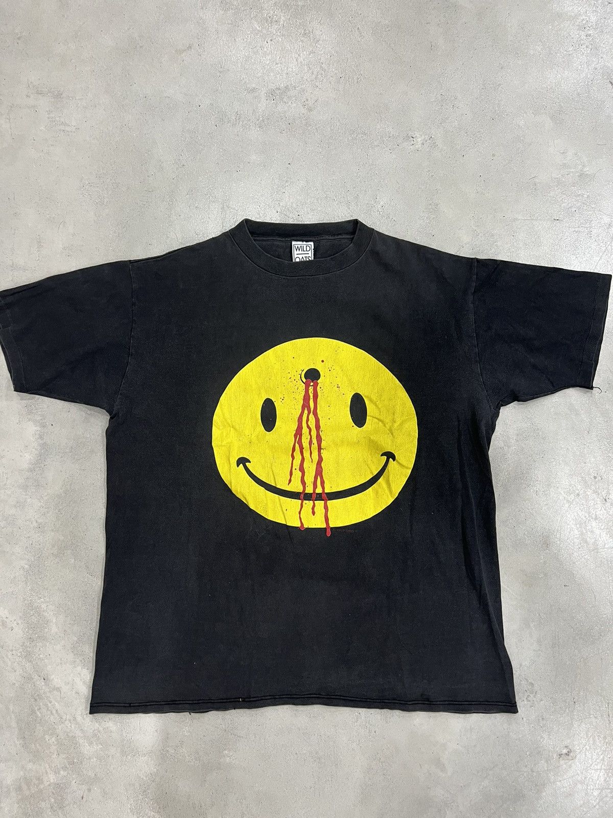 Vintage Vintage Wild Oats Dead Smiley Face T-Shirt RARE Original | Grailed