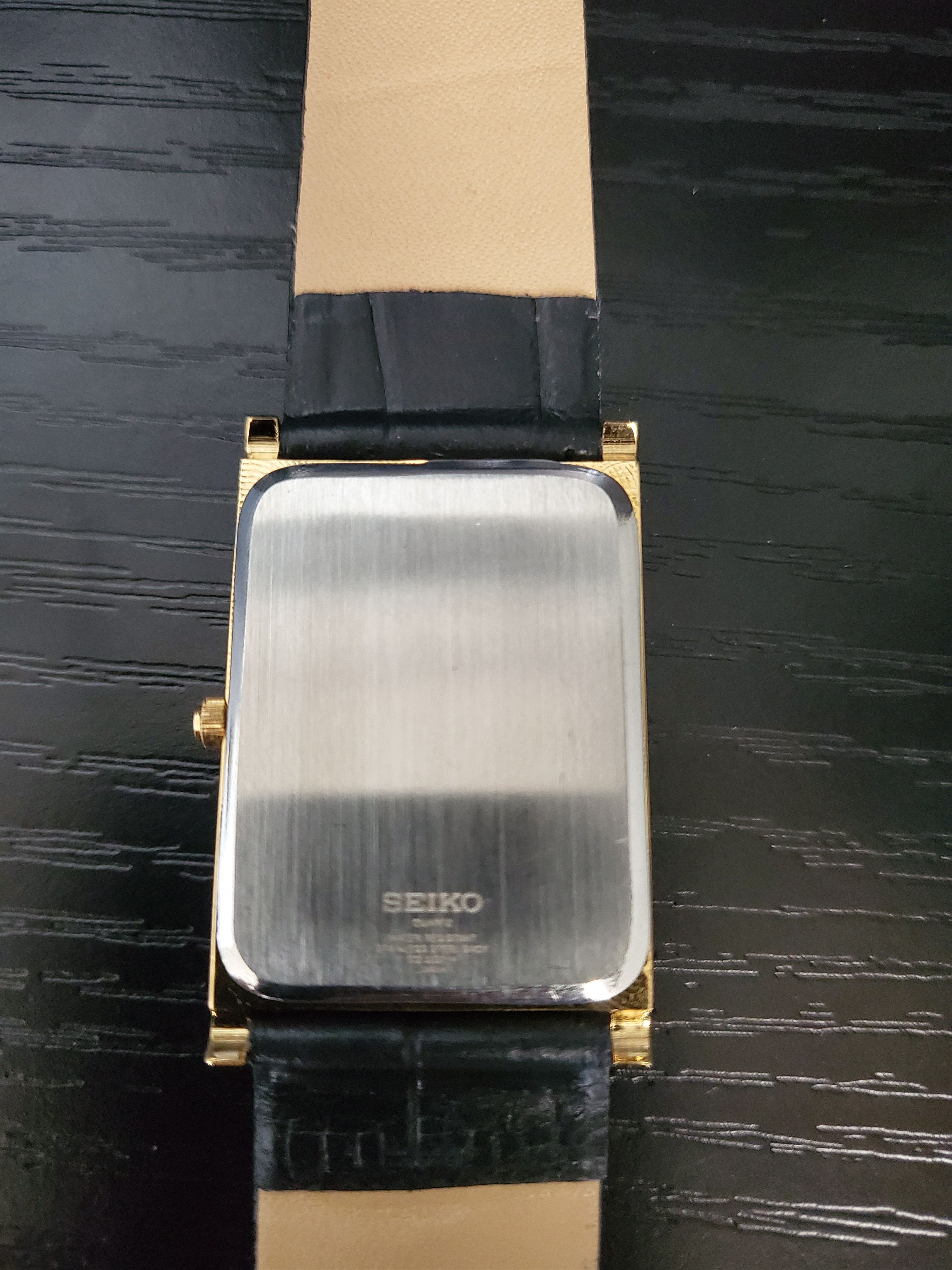 Seiko Rare - Vintage Seiko Tank Quartz Men's Leather Wrist Watch | Grailed