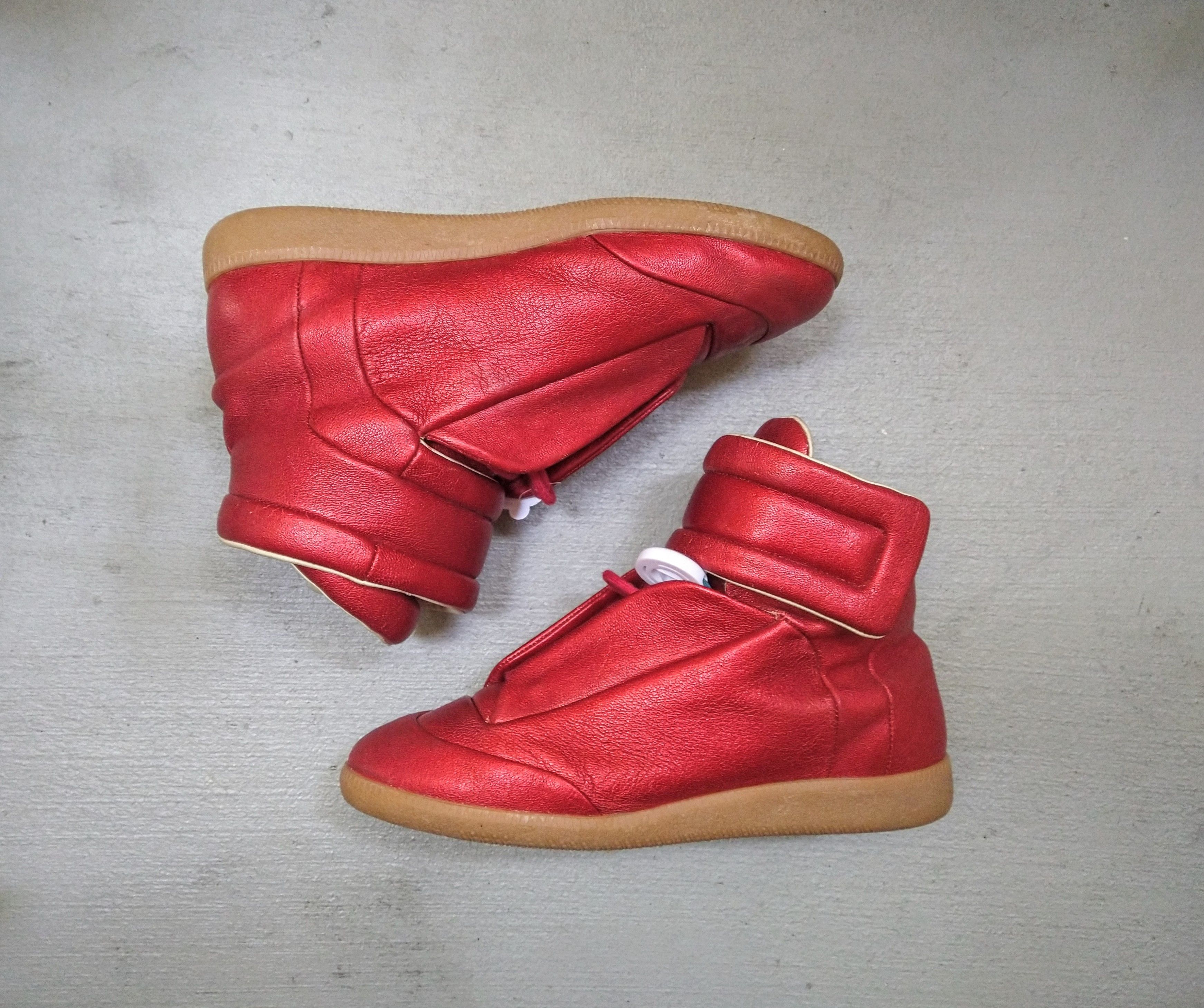 Maison Margiela Maison Margiela Future High Tops Size 11 Red Leather ...