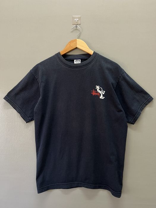Vintage Vintage 90s Stussy Saxophone Dreadlocks Rasta T-shirts | Grailed