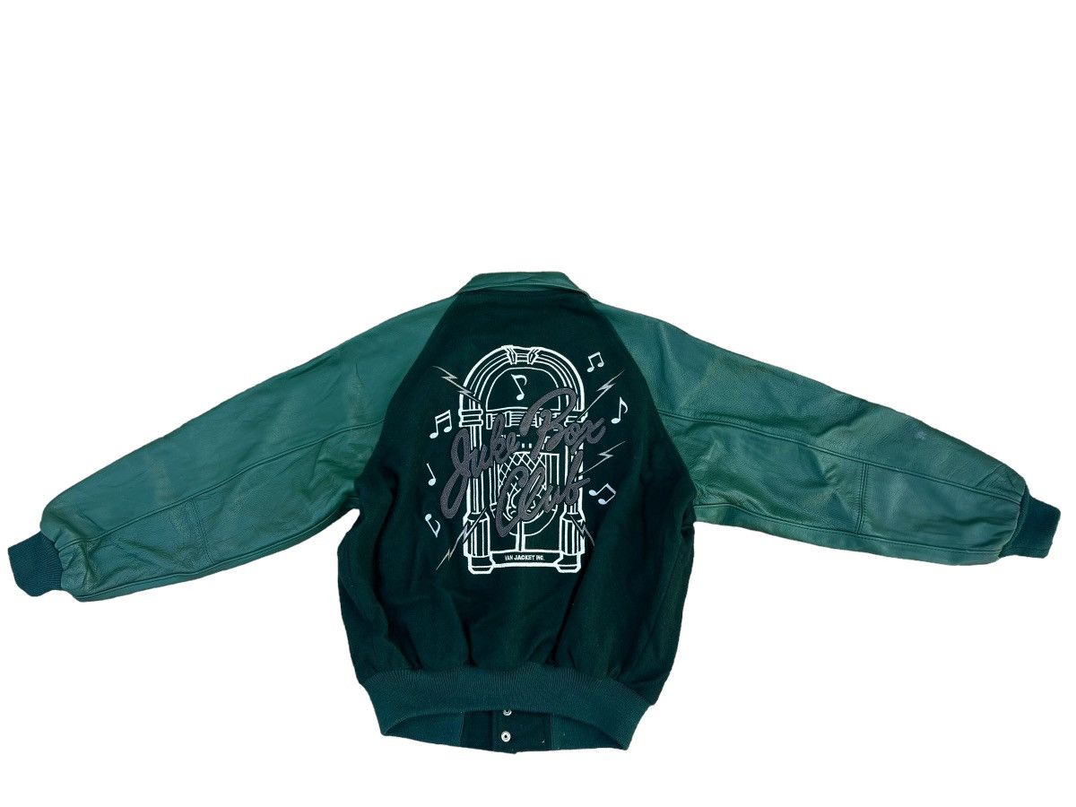 Van × Varsity Jacket × Vintage Vintage 80s Van Jac Embroidery Juke Box ...