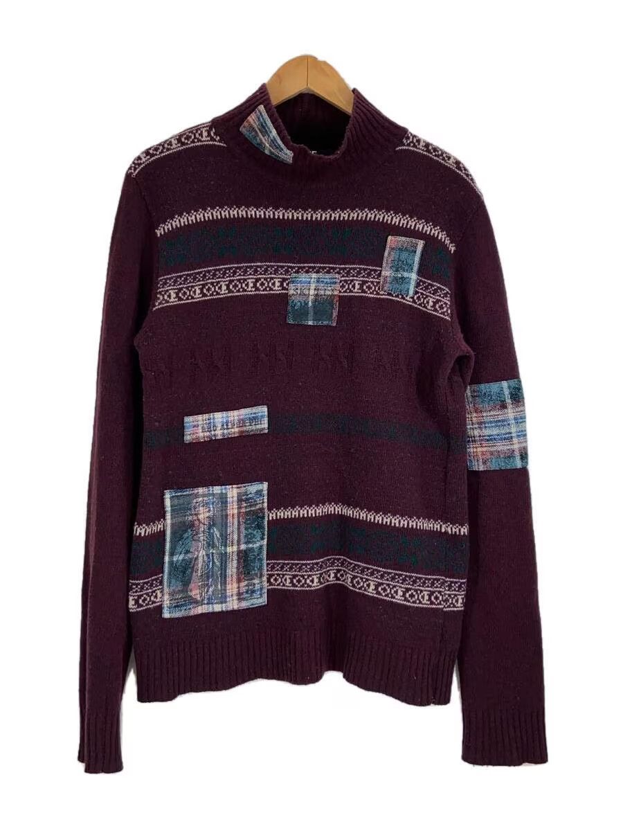 Raf Simons Patchwork Turtleneck Wool Knit Sweater | Grailed