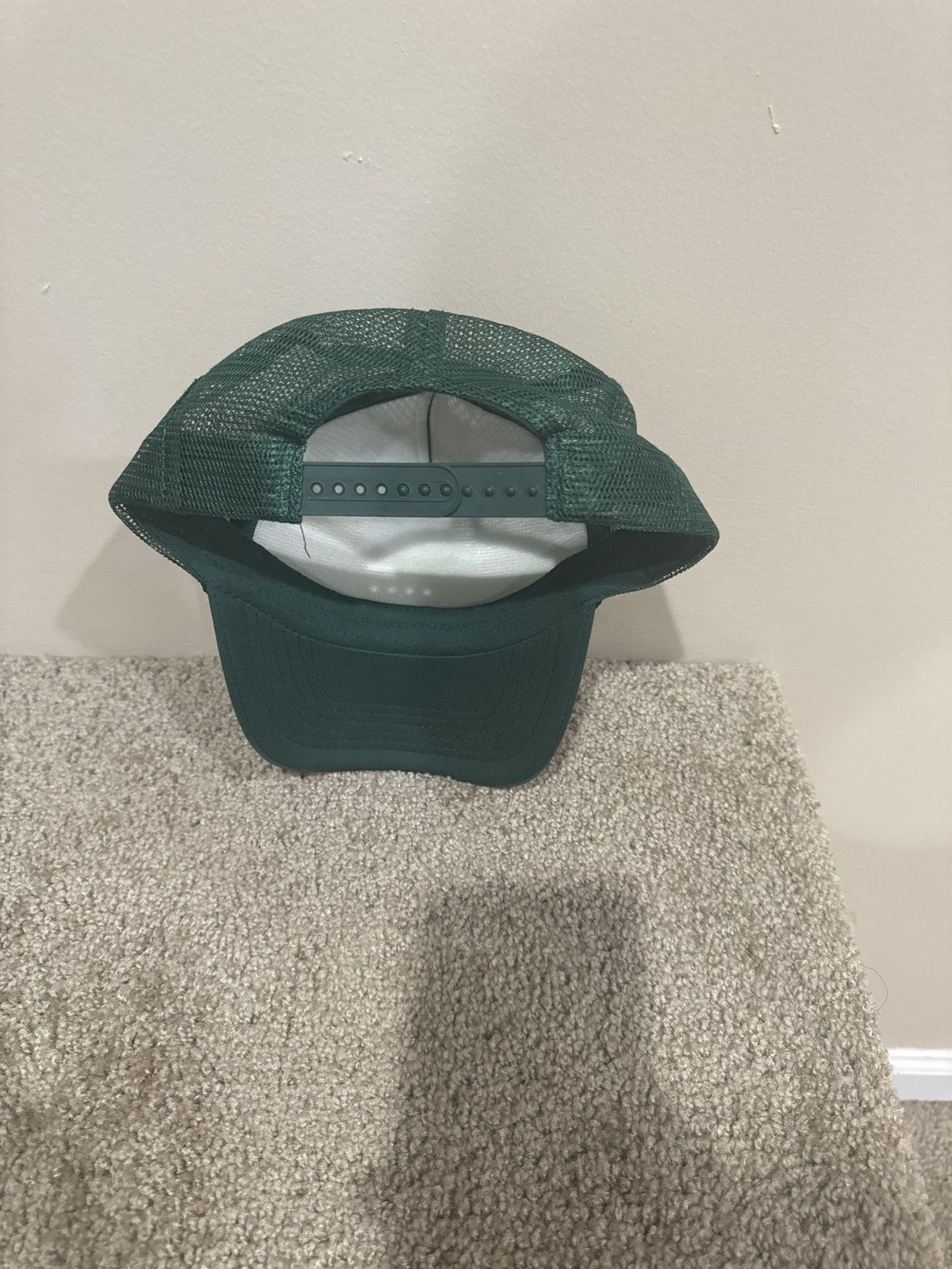 Vintage Green upside down smile face hat | Grailed