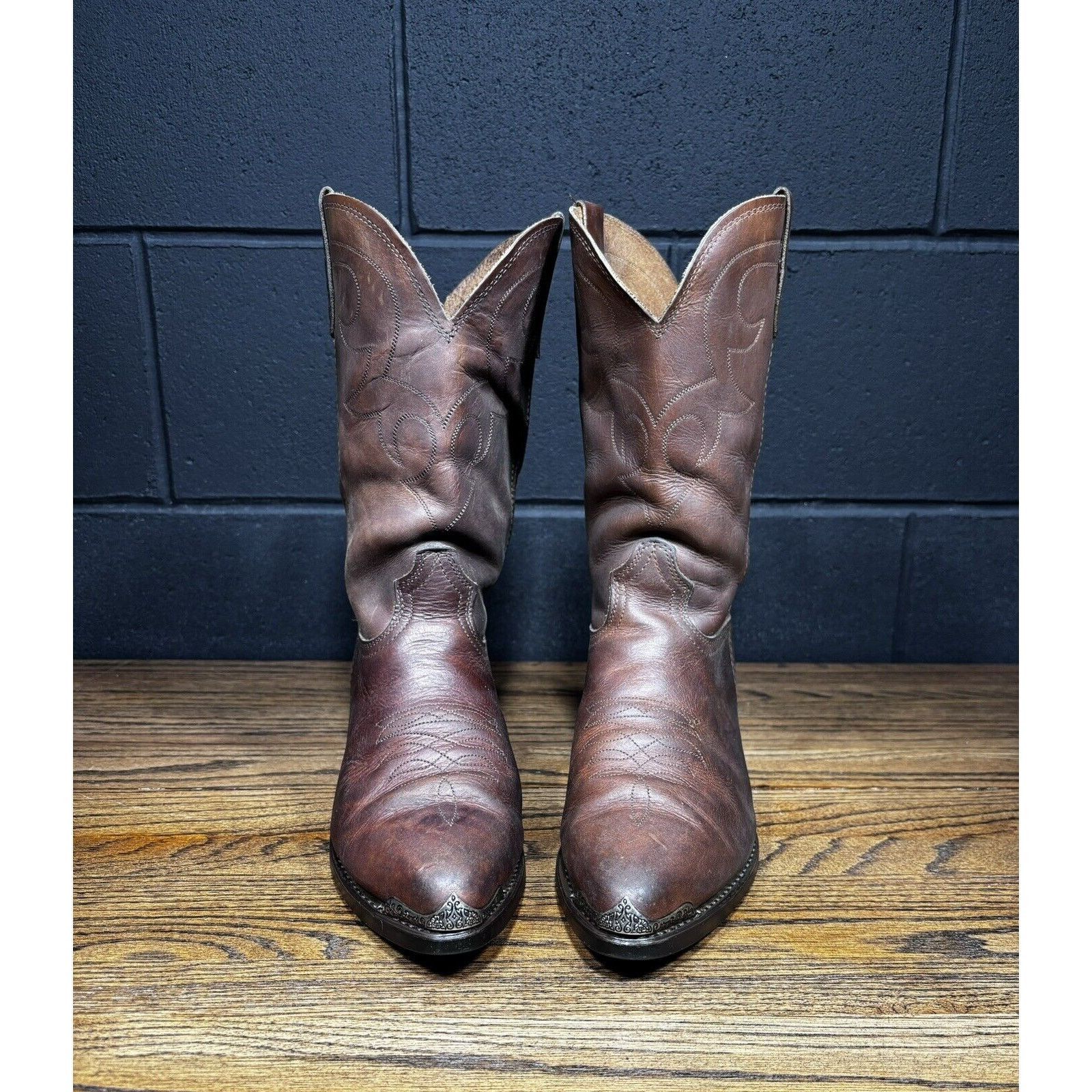 Durango Men's Vintage Durango Brown Leather Western Cowboy Boots | Grailed