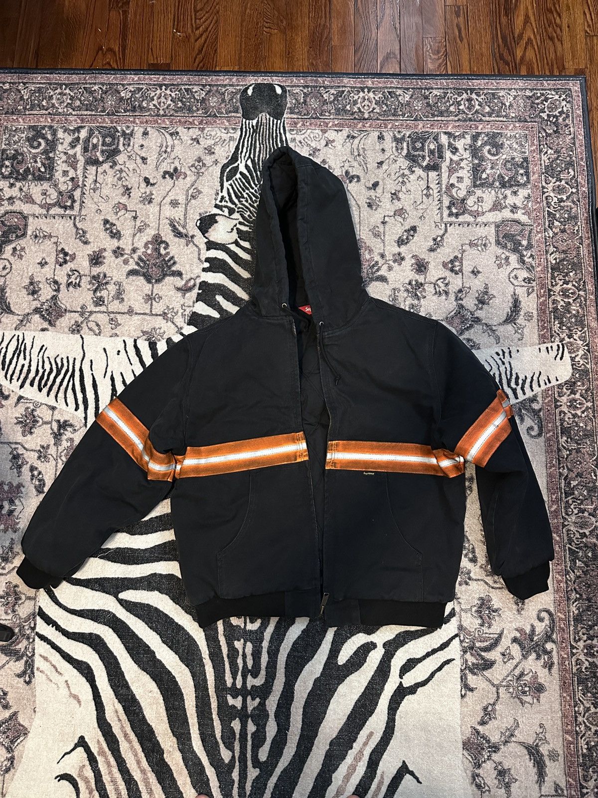 Carhartt × Streetwear × Supreme Supreme stipe reflective work hooded ...