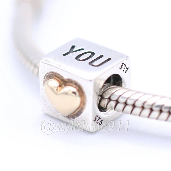 pandora Authentic PANDORA I Love You Charm with 14K Gold | Grailed