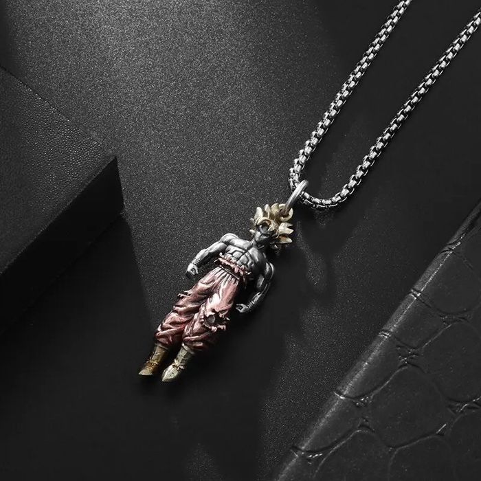Cuban Link Chain Super Saiya Son Goku Pendant Necklace | Grailed