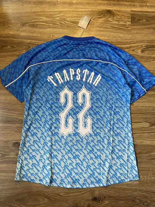 Soccer Jersey RARE Trapstar Y2K Blue Monogram Jersey Italian ...