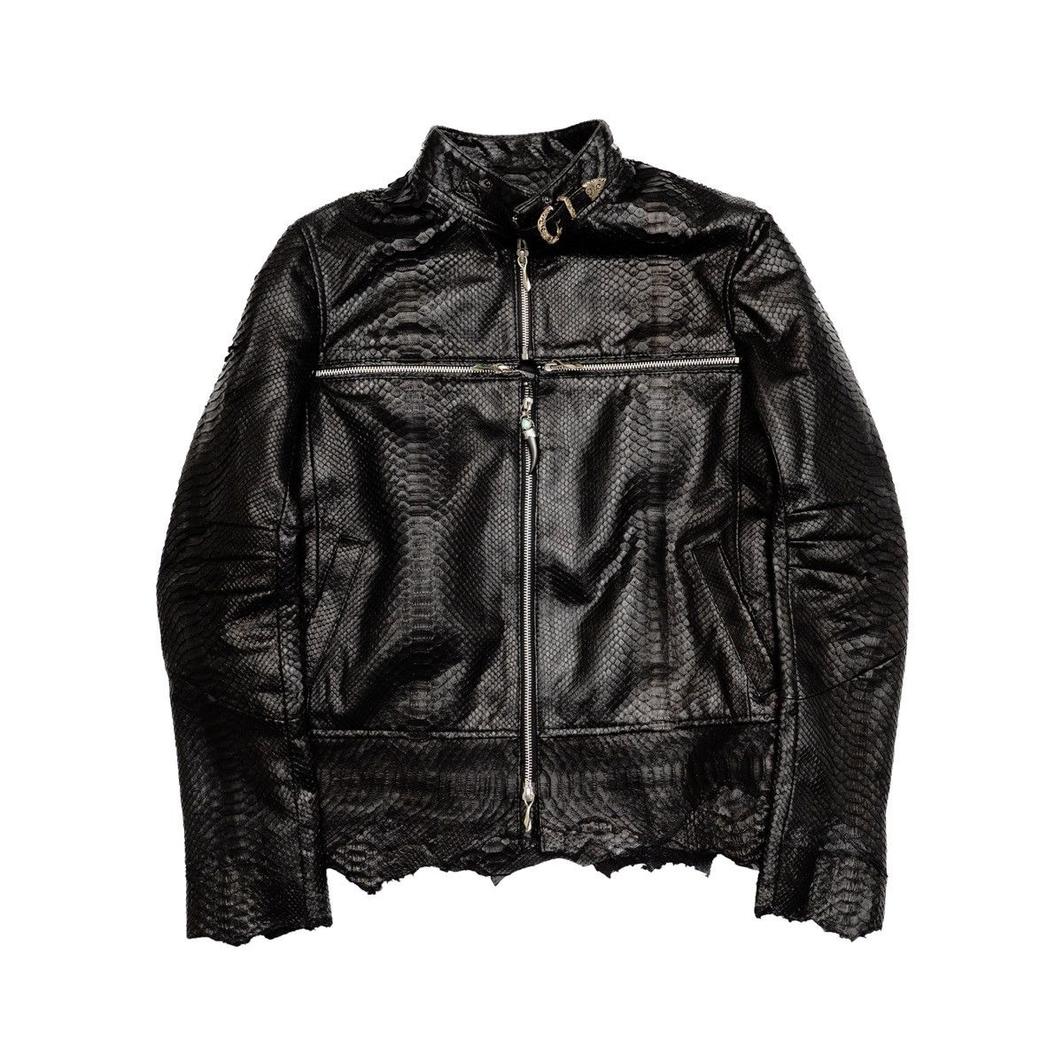 14th Addiction 14th addiction custom snakeskin cross zip jacket | Grailed
