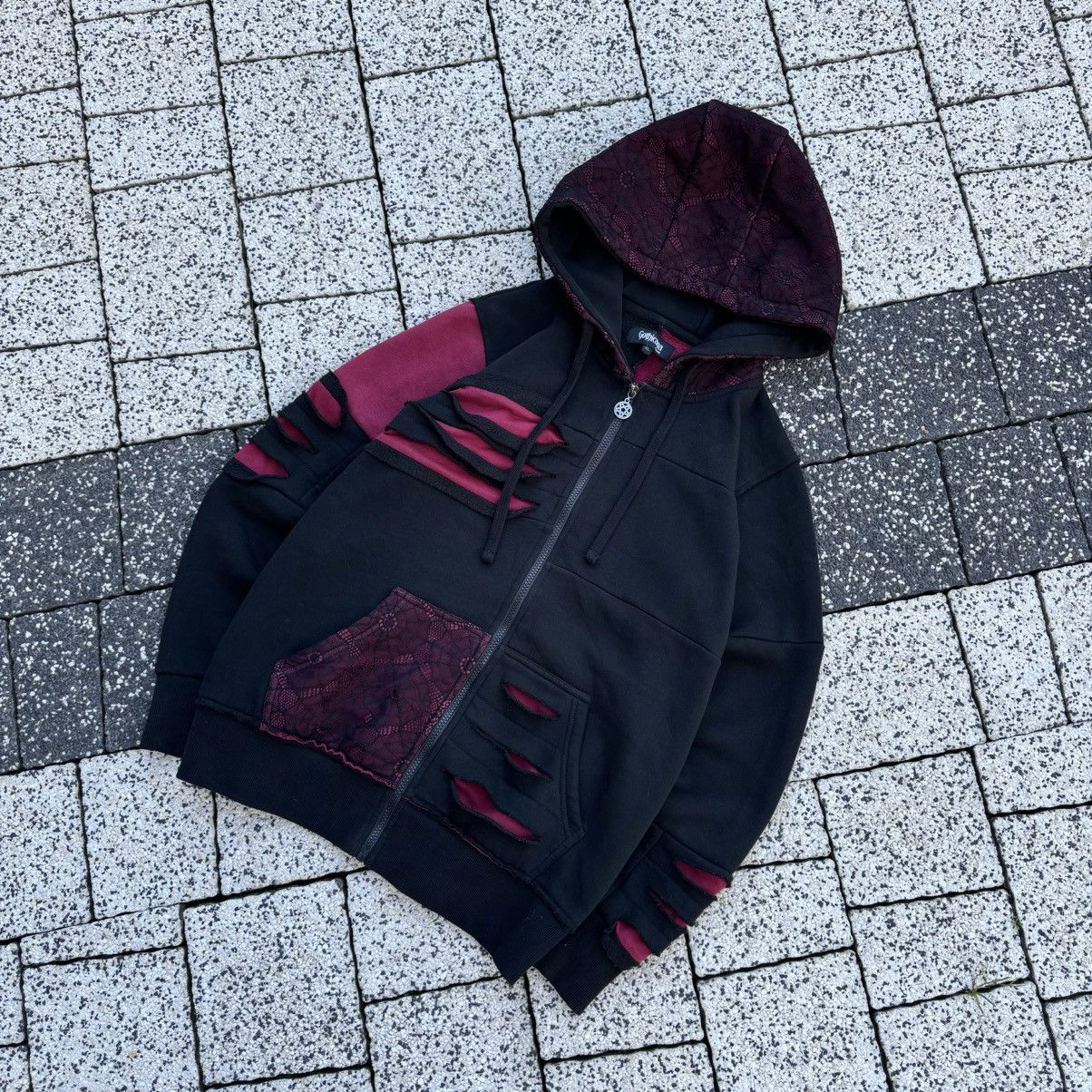 Vintage Avant Garde Vintage Y2K Distressed Cobweb Hoodie Zip | Grailed