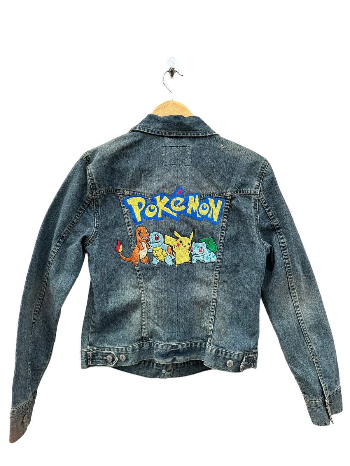 Aeropostale Pokémon denim jacket rare pikachu dbz women’s | Grailed